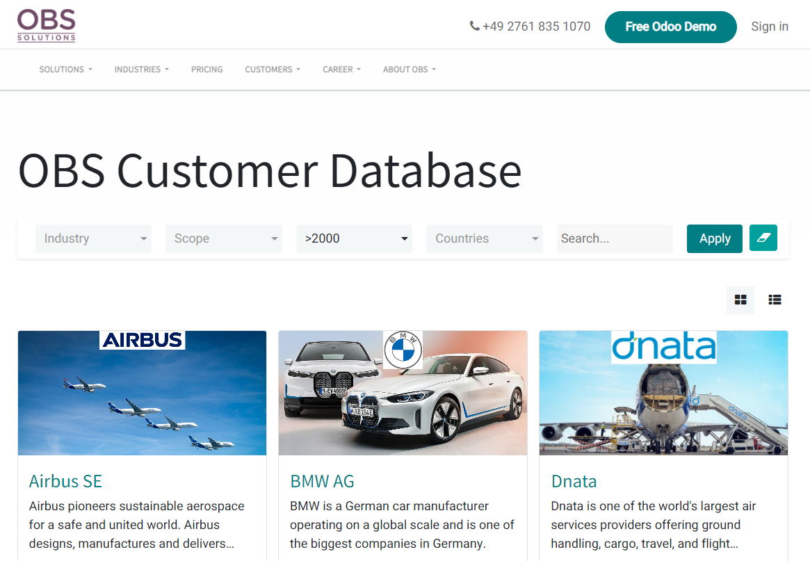 OBS Customer Database explained | OBS Solutions OBS Customer Database explained | OBS Solutions